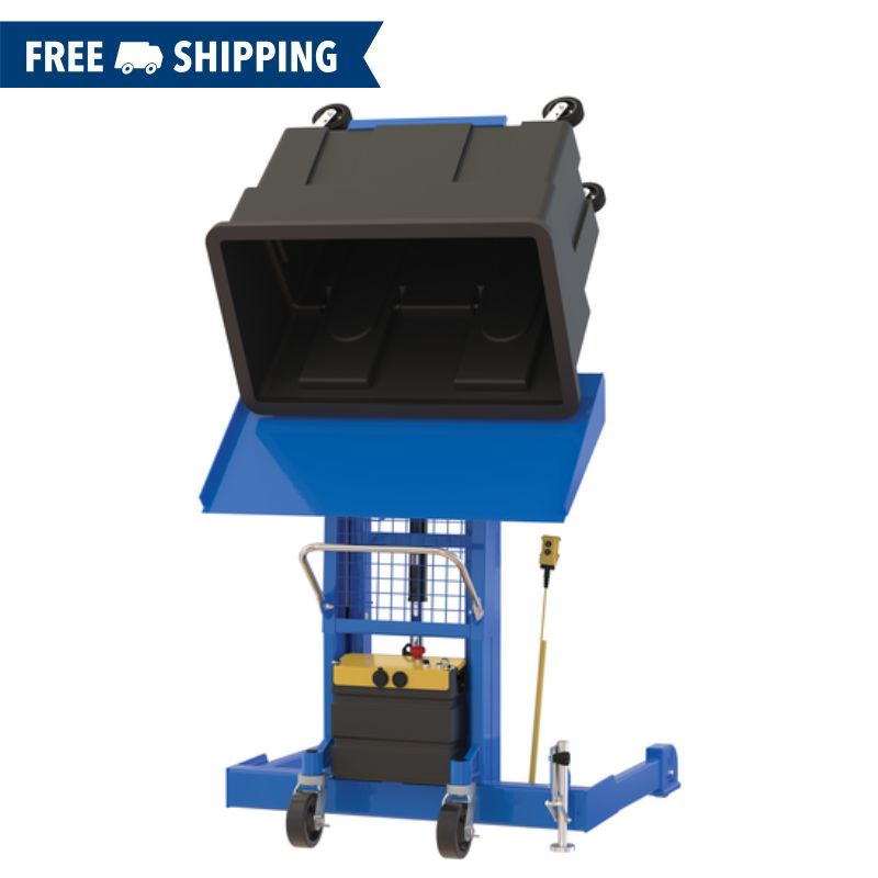 Vestil Steel Multi Purpose Tote Dumper with 600lb Capacity JMD-1000